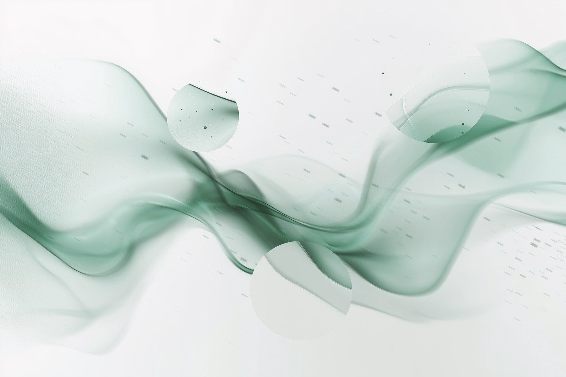 Papel de parede Fumo verde e círculos : w03404v2 - Tapeko.pt